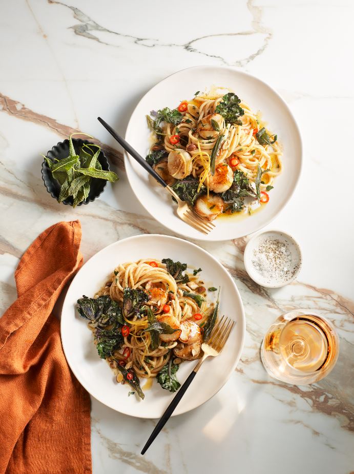 Abrolhos Island Scallop Bucatini with Sauteed Kalettes | Harvey Norman