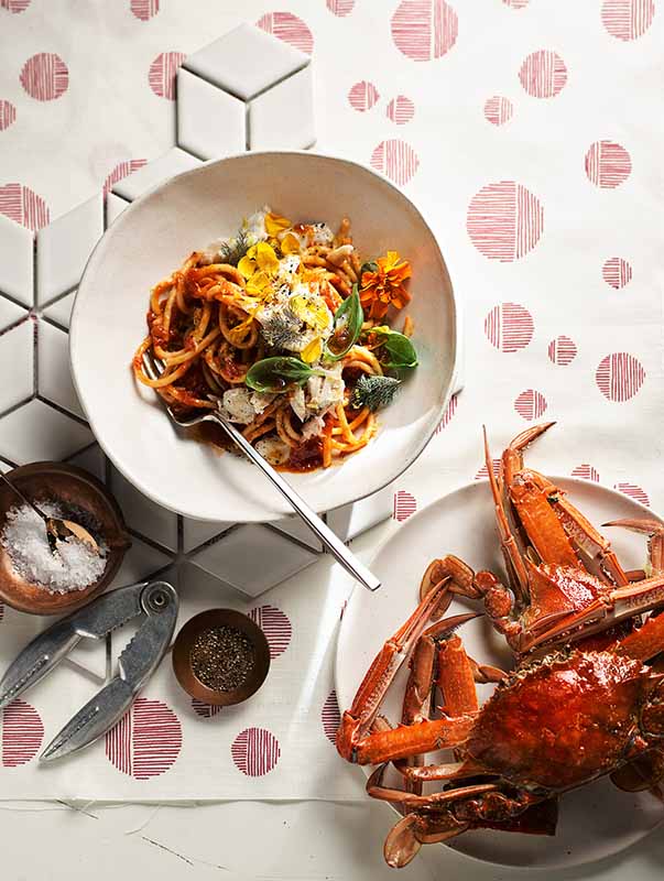 Blue Swimmer Crab with Bucatini, Tomato and Verbena Butter | Harvey Norman