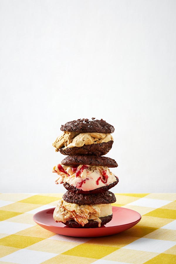 Raspberry, Coffee and Salted Caramel Ice-Cream Biscuits | Harvey Norman