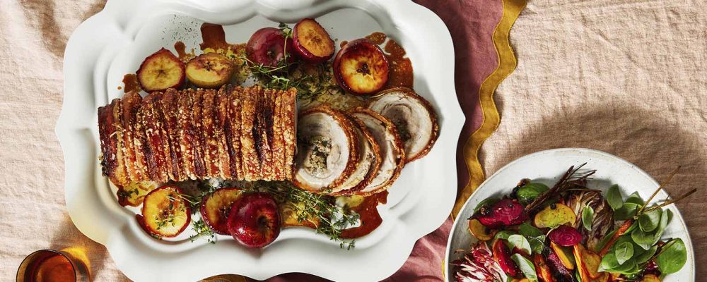 Porchetta + Potato Gratin + Roasted Vegetables Easter Recipes | Harvey ...
