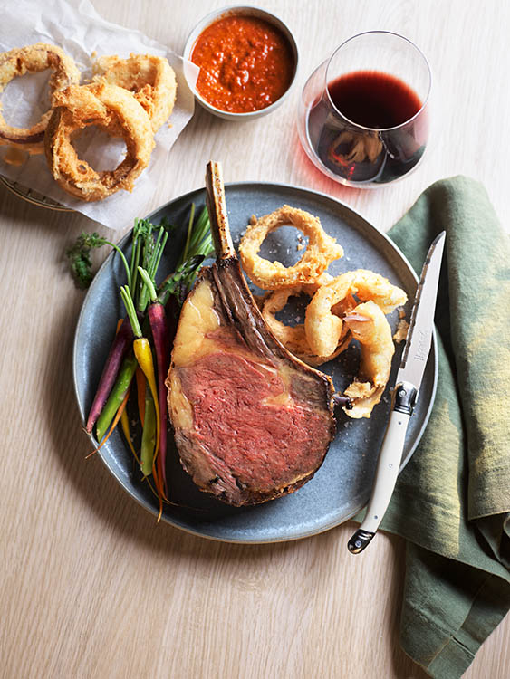 Rib Roast, Salsa Rossa and Fried Onion Rings Recipe | Harvey Norman