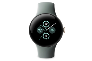 Google Pixel Watch 2 - Champagne Gold Aluminium Case with Hazel Active ...