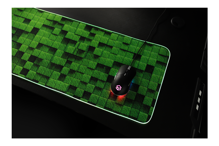 Powerwave RGB XL Gaming Mouse Pad - Grass Block | Harvey Norman