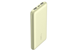 Belkin BoostCharge 3-Port 10K Power Bank (Yellow) + USB-A to USB-C ...