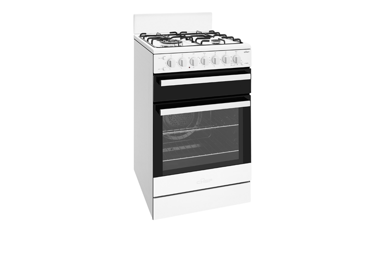 Chef 54cm 4 Zone Gas Freestanding Cooker - White | Domayne