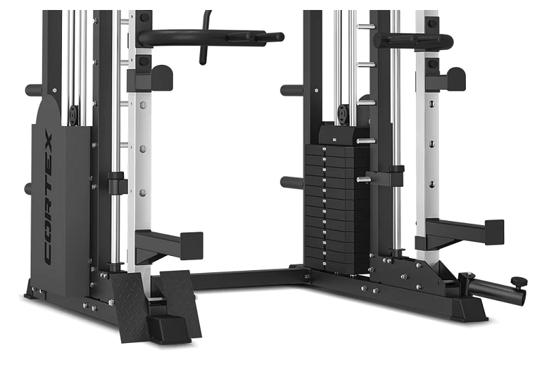 Cortex 6-in-1 Power Rack Smith and Cable Machine Weight Plate Barbell ...
