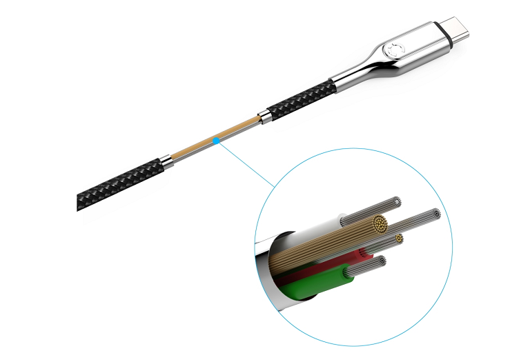 Cygnett Armoured 50cm Lightning to USB-C Cable - Black | Harvey Norman