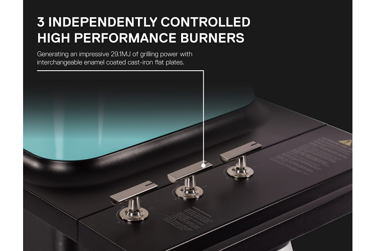 Everdure by Heston Blumenthal FURNACE MK2 3 Burner Gas BBQ with Stand ...