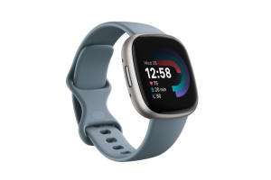 Fitbit Versa 4 Smart Fitness Watch - Waterfall Blue/Platinum Aluminium ...