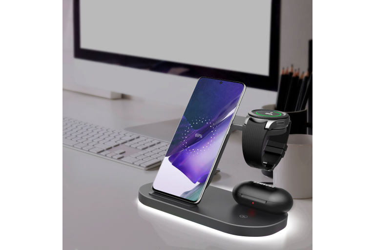 Laser ChargeCore 3-in-1 Gen 2 Wireless Charging Station | Harvey Norman