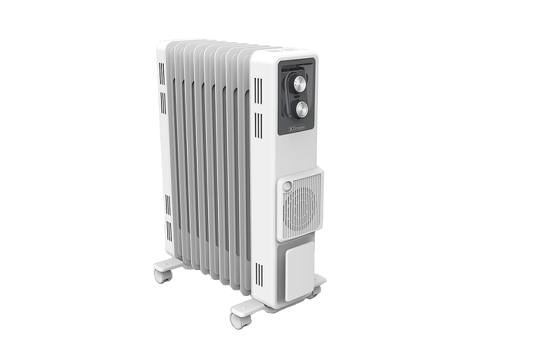 Dimplex 2.4kW Oil Column Heater with Turbo Fan - Arctic White/Grey ...