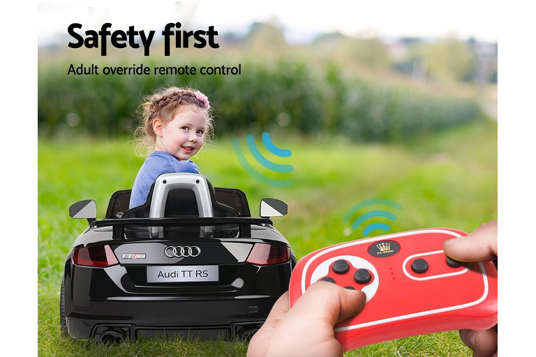 Rigo Licensed Audi Kids Remote Control Ride On Car - Black | Harvey Norman