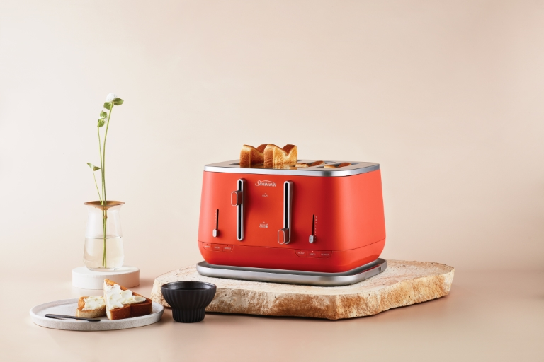 Sunbeam Kyoto 4 Slice Toaster - Orange | Harvey Norman
