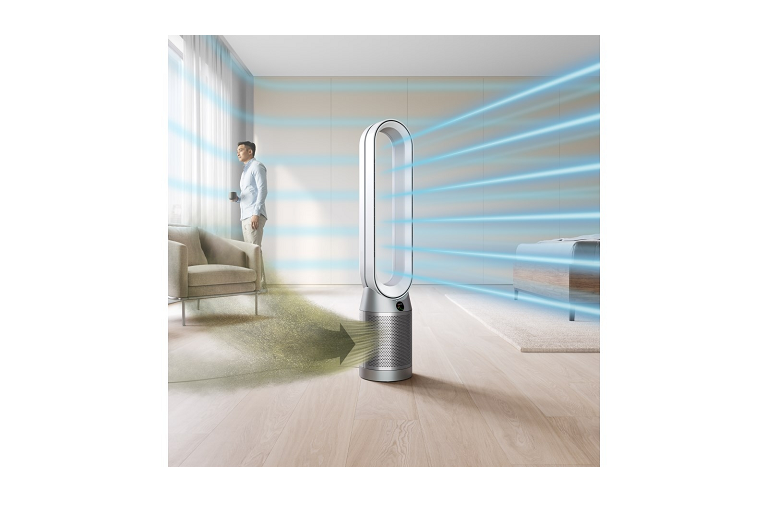 Dyson Purifier Cool Auto React Purifying Tower Fan - White/Nickel ...