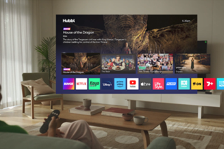 Hubbl Glass 65-inch 4K UHD LED Smart TV - Anthracite Black | Domayne