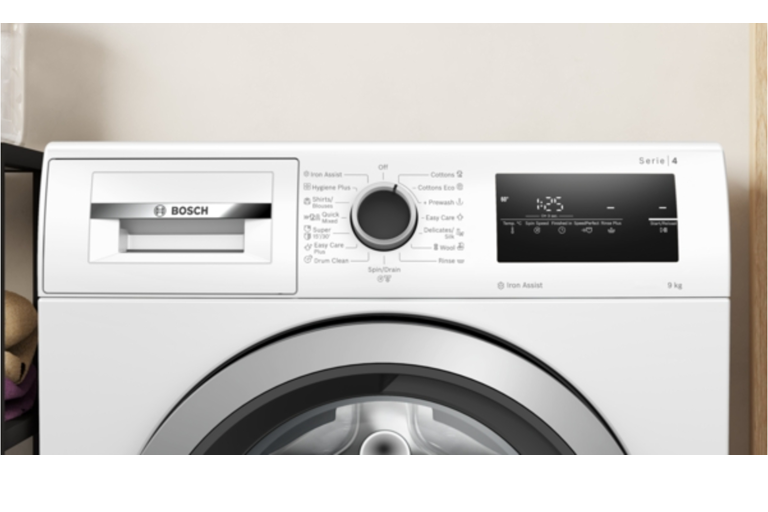 Bosch 9kg Series 4 Front Load Washer - White | Joyce Mayne