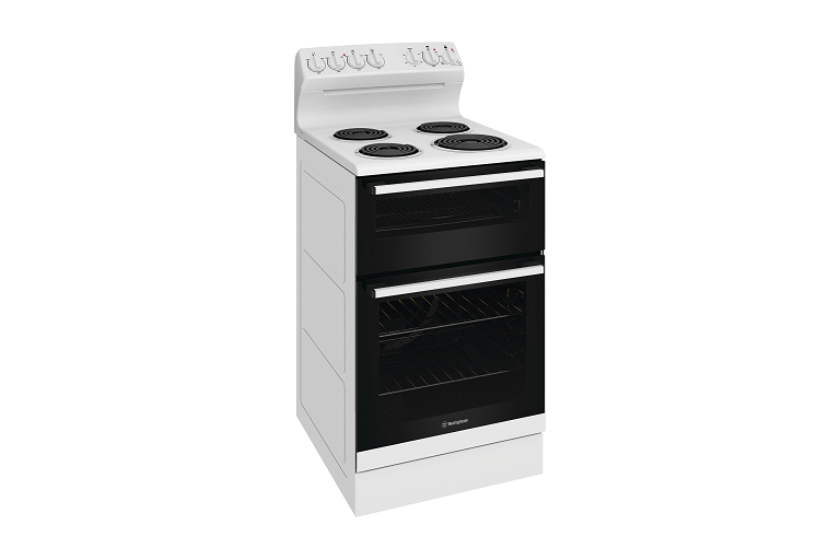 Westinghouse 54cm Freestanding Cooker with Coil Hob - White | Harvey Norman